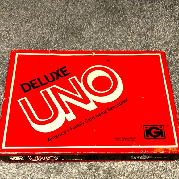 uno | Games | Vintage 978 Uno Deluxe Game Americas Family Card Game ...